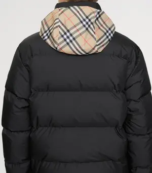 Burberry Down Checked-tape Puffer Jacket