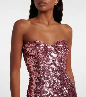 Dolce & Gabbana Sequined Bustier Dress