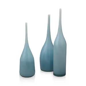 JAMIE YOUNG CO. Pixie Decorative Glass Vases, Set Of 3 - Blue