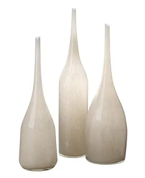 JAMIE YOUNG CO. Pixie Decorative Glass Vases, Set Of 3 - Grey