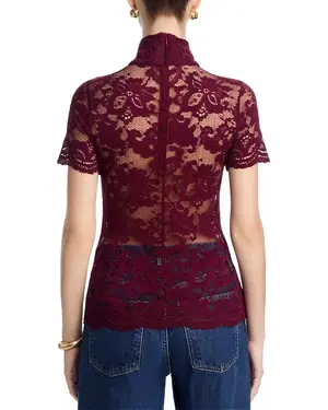Generation Love Callen Lace Top - Cabernet