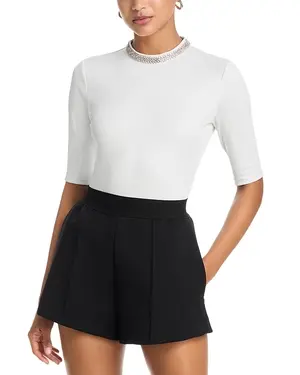 Generation Love Crystal Embellished Top - White