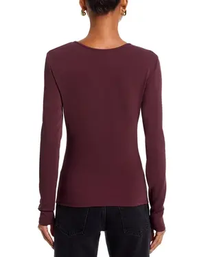 FRAME Keyhole Top - Cabernet