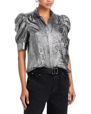 FRAME The Shiny Gillian Blouse