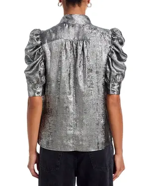 FRAME The Shiny Gillian Blouse