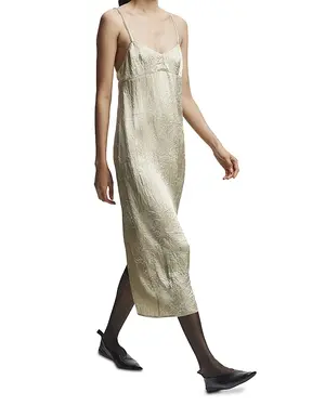 SAINT ART Cannon Midi Shift Dress - Celery