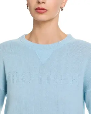 MOTHER The Logo Cashmere Jumper - Light Blue