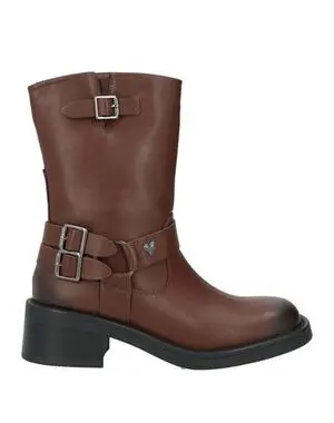 BRACCIALINI Biker Ankle Boots - Brown