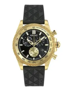 Versace Chrono X Leather Ve9k00224 Watch - Stainless Steel