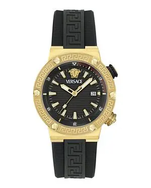 Versace Greca Logo Diver Strap Watch - Stainless Steel
