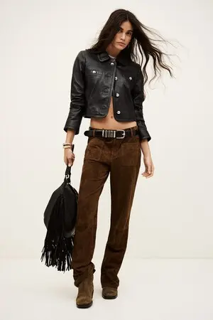 Ba&sh Alexia Cropped Leather Jacket