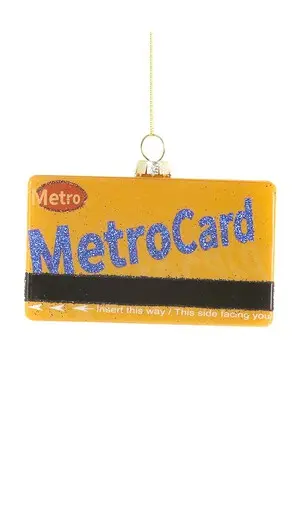 CODY FOSTER & CO Metro Card Ornament In Yellow - N,a