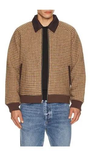 Central Park West Plaid Bomber Jacket