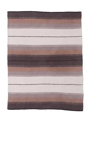 Barefoot Dreams Cozychic Ombre Sarape Throw In Brown