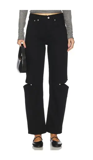 Still Here Cowgirl Wide Leg Jeans - Black