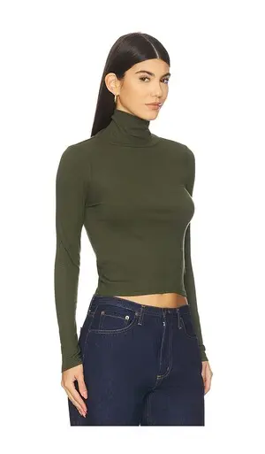 BOBI Crop Turtleneck Top