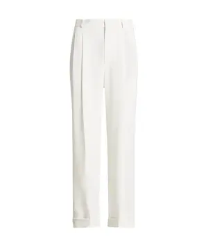 Ralph Lauren Satin Straight-leg Pants - Clubhouse Cream