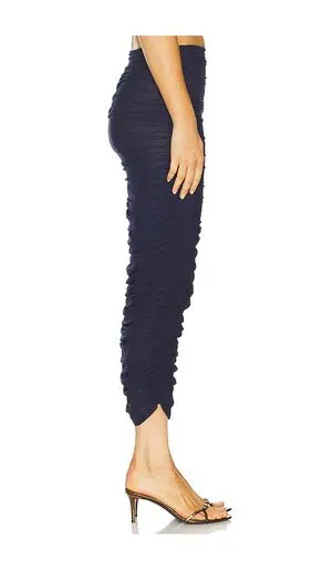 SEROYA Ada Ruched Skirt - Navy