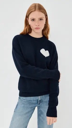 Sprwmn Cashmere Heart Logo Sweater