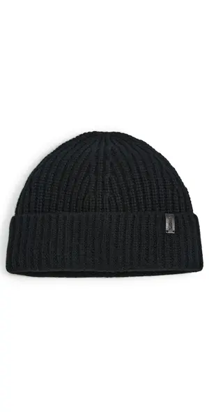 Vince Cashmere Blend Shaker Stitch Knit Beanie - Black