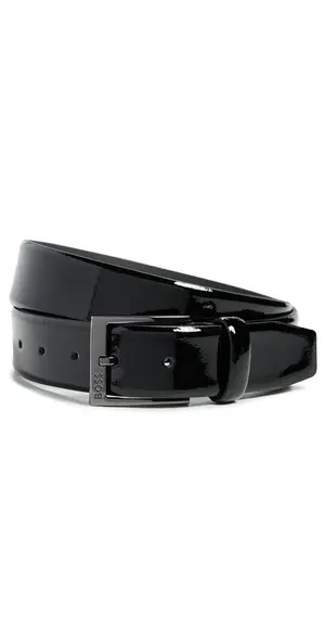 BOSS Elloy Leather Belt - Black