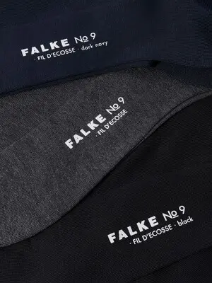 Falke No. 9 Pure Fil D´écosse Cotton-blend Socks Three-pack