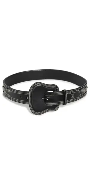 Johanna Ortiz Iconic Military Prowess Leather Belt - Iconic Black