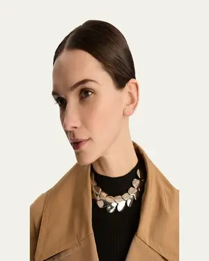 Oscar De La Renta Smooth Hearts Oversized Necklace