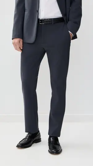 Theory Zaine Precision Ponte Trousers - Basalt