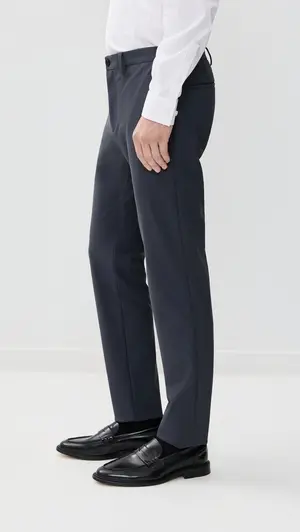 Theory Zaine Precision Ponte Trousers - Basalt