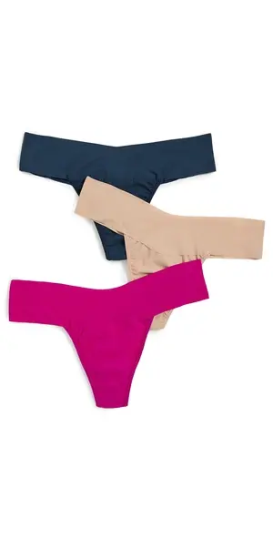 Hanky Panky Natural Rise Thong 3 Pack - Multi
