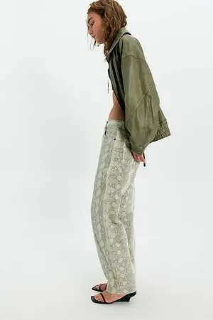 Citizens Of Humanity Miro Long Relaxed Printed Jeans - Python