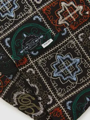 LES DEUX Cotton Tile-embroidery Shirt