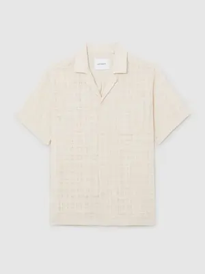 LES DEUX Cotton Textured-weave Shirt