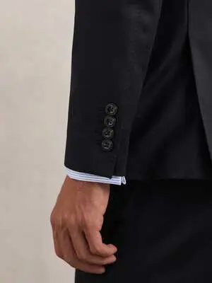REISS Wool-flannel Double-breasted Blazer Tailored-fit