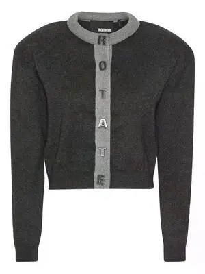 ROTATE BY BIRGER CHRISTENSEN Logo-lettering Cardigan - Grey