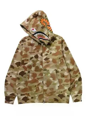 A BATHING APE Camouflage Zip-fastening Hoodie - Neutrals