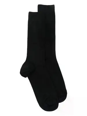 Sunspel Ribbed Socks - Black