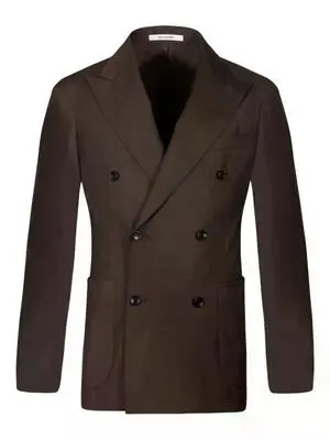Tagliatore Double-breasted Wool Blazer - Brown