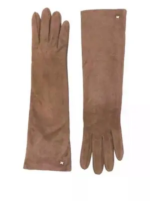 Max Mara Logo-detailing Gloves - Blue