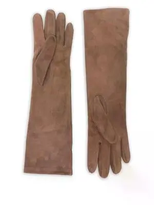 Max Mara Logo-detailing Gloves - Blue
