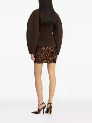 ROTATE BY BIRGER CHRISTENSEN Puff-sleeve Button-down Shirt