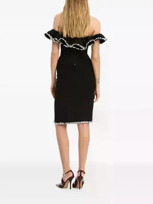 ROTATE BY BIRGER CHRISTENSEN Off-shoulder Embellished Ruffle Top