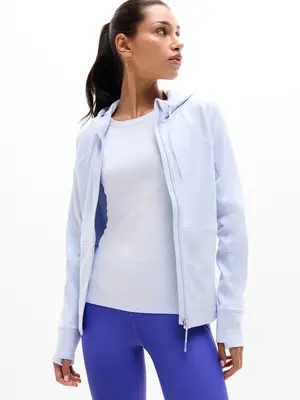 Athleta Fleece Lined Full Zip Jacket - Gossamer