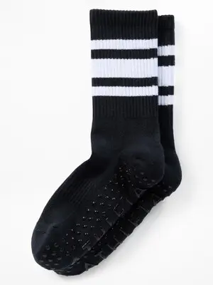 Athleta Pilates Gripper Crew Sock - Black