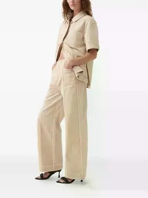 Aje Contrast Wide Leg Jeans