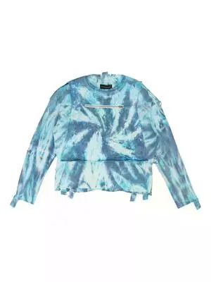 WHO DECIDES WAR Layered Sweatshirt With Zip Detail