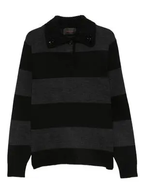 Simone Rocha Striped Polo Sweater