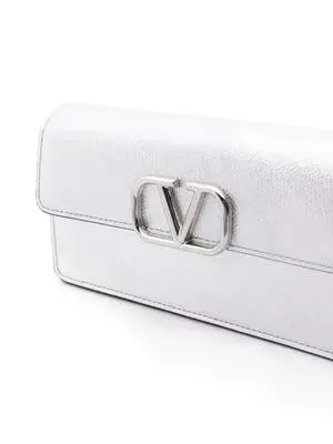 Valentino Garavani Vlogo Signature Metallic Wallet-on-chain