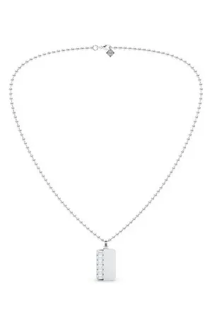 HAUTECARAT Lab Grown Diamond Dog Tag Pendant Necklace - White